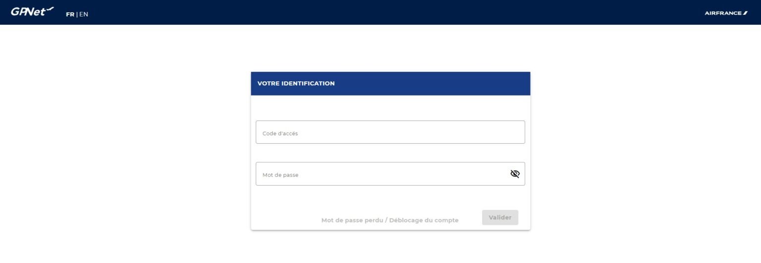 GPNET Air France : Guide complet pour accéder à votre portail GP NET